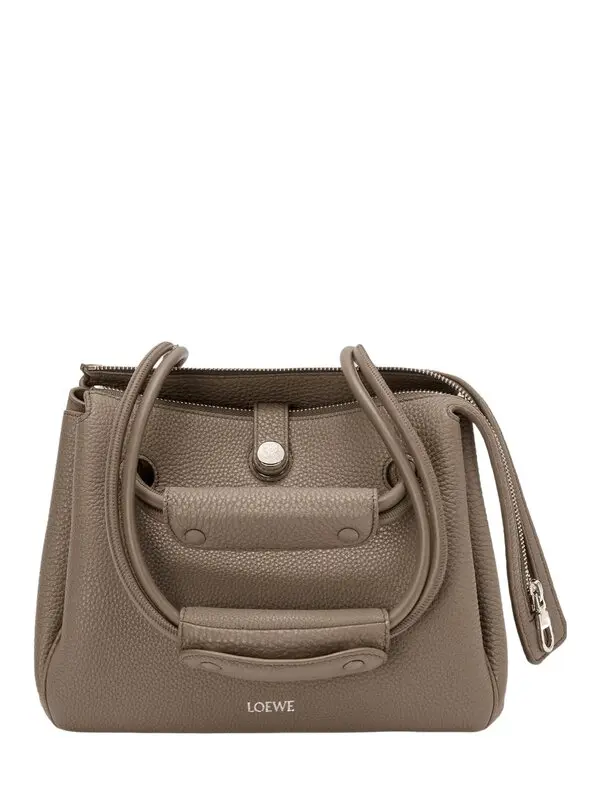 Loewe Small Madrid Bag In Supple Grained Calfskin - Taupe