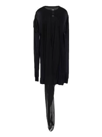 Rick Owens Long Sleeve T-shirt Dress - Black