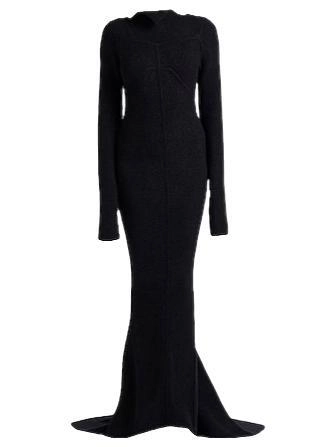 Rick Owens Turtleneck Long Sleeve Knitted Dress - Black