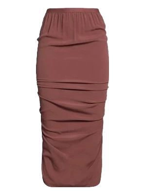 Rick Owens Gathered Pencil Skirt - Red