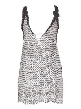 Sportmax Sleeveless T-shirt With Round Neck And Print - Gray