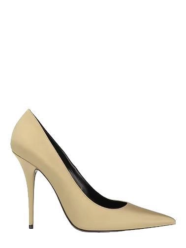 Saint Laurent Pointed Toe Stiletto Heel Pumps - Nude