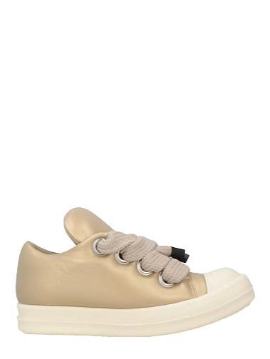 Rick Owens Metallic Low-top Leather Sneakers - Nude