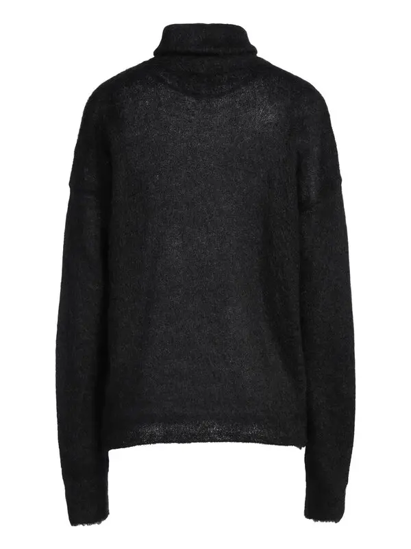 Saint Laurent Lightweight Turtleneck Knit Sweater - Black