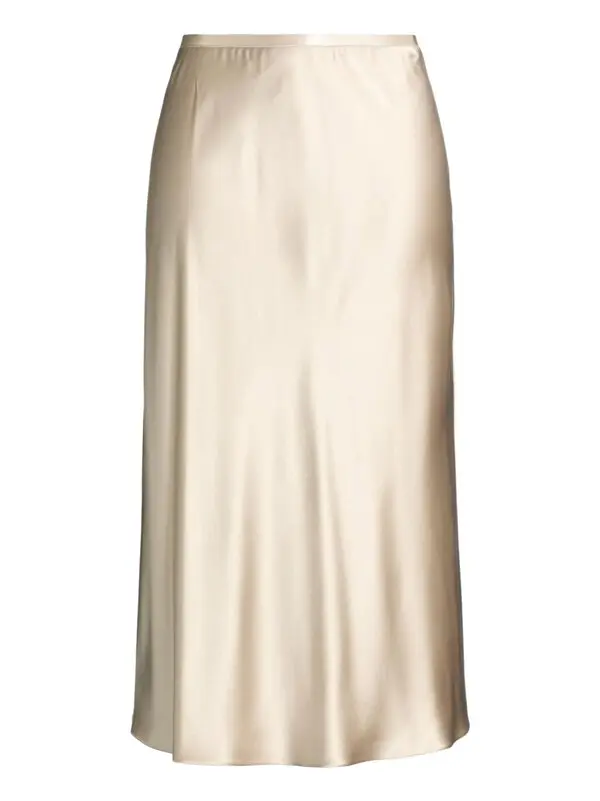 Max Mara Satin Midi Skirt - Nude