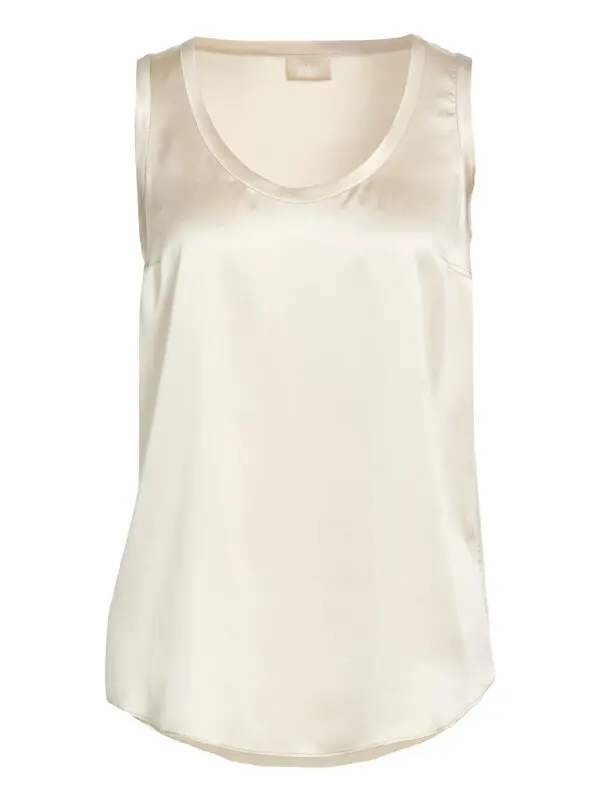 Brunello Cucinelli Sleeveless Satin Top - White