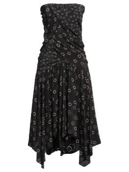 Isabel Marant Étoile Crepe Frills Two-tone Deep Neckline Sleeveless Mini Dress - Black