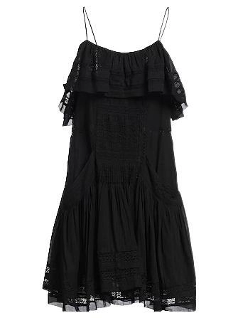 Isabel Marant Étoile Sleeveless Lace Tiered Dress - Black