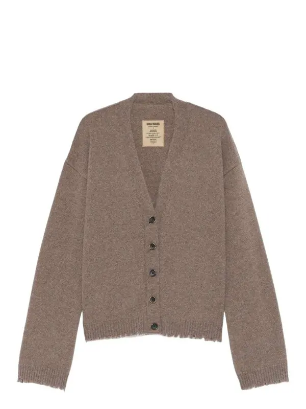 UMA WANG Cashmere V-neck Cardigan - Brown