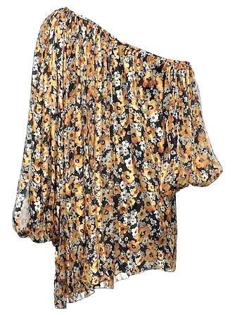 Saint Laurent Floral Print Mini Dress - Nude