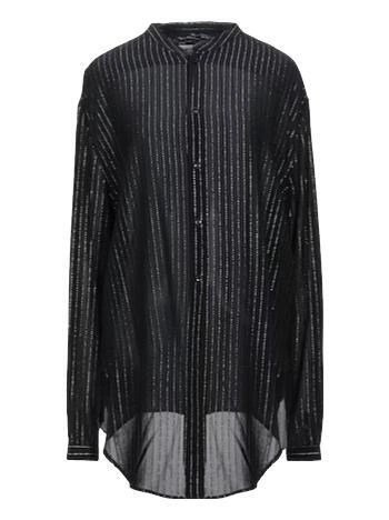Saint Laurent Striped Long Sleeve Shirt - Black