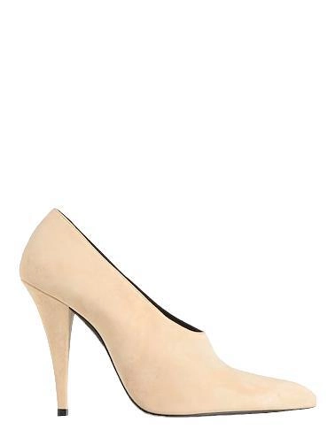 Saint Laurent Suede Pointed Toe Stiletto High Heels - Nude