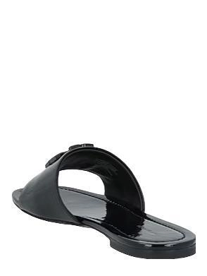 Tory Burch Minimal Patent Leather Slides - Black