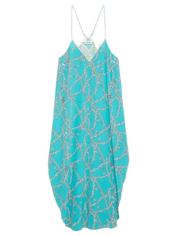 Zadig&Voltaire Ristyl Logo-print Maxi Dress - Aqua