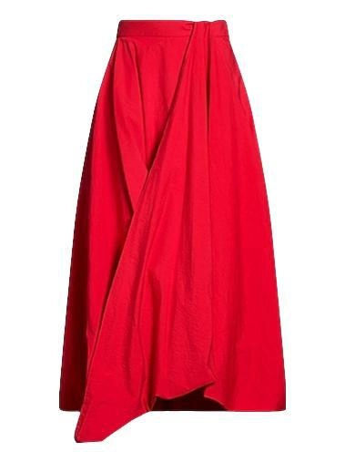 Brunello Cucinelli Asymmetrical Poplin Skirt - Red
