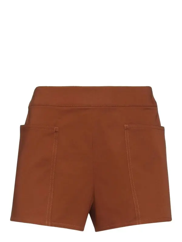 Max Mara Solid Color Shorts - Brown