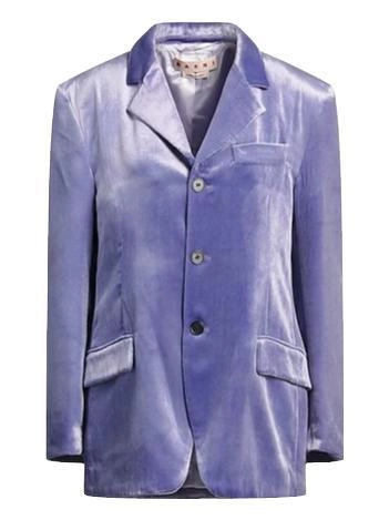 Marni Velvet Single-breasted Blazer - Purple