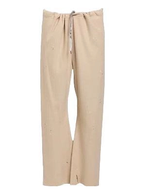 MAISON MARGIELA Distressed French Terry Relaxed Fit Drawstring Trousers - Nude
