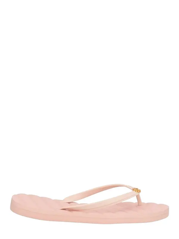 Tory Burch Rubber Flip Flops With Logo Detail - Pink