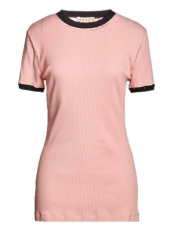 Marni Oversized Ribbed Crewneck T-shirt - Pink