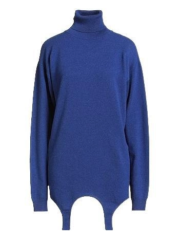 Saint Laurent Cashmere Turtleneck Knit Sweater - Blue