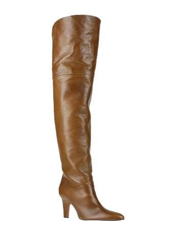 Chloé Over-the-knee Genuine Leather Boots - Brown