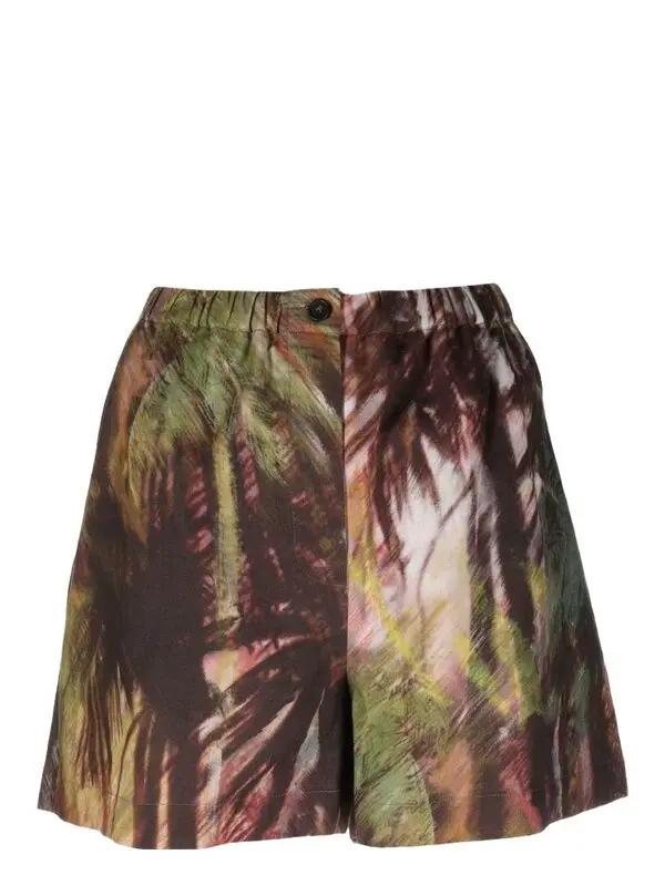 Alanui Tropical Print Elasticated Waist Shorts - Multicolor