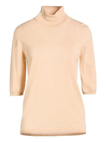Max Mara Lightweight Wool Turtleneck Top - Nude