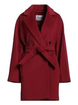 Max Mara Belted Coat - Red