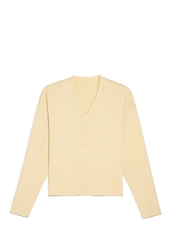 Jacquemus Pleated V-neck Cardigan - Nude