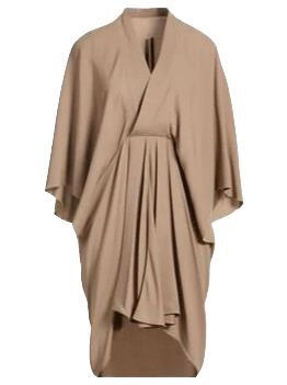 Rick Owens V-neck Bell Sleeve Crepe Dress - Nude