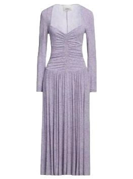 Isabel Marant Étoile Floral Print Long Sleeve Midi Dress - Purple