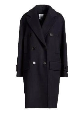 Max Mara Double-breasted Felt Coat - Black