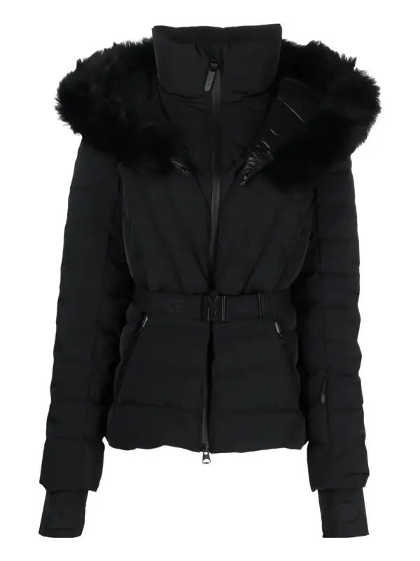 Mackage Elita Padded Ski Jacket With Fur-trimmed Hood - Black
