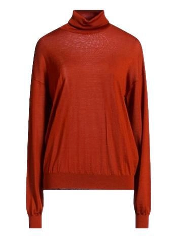 Saint Laurent Wool Turtleneck Knit Sweater - Red