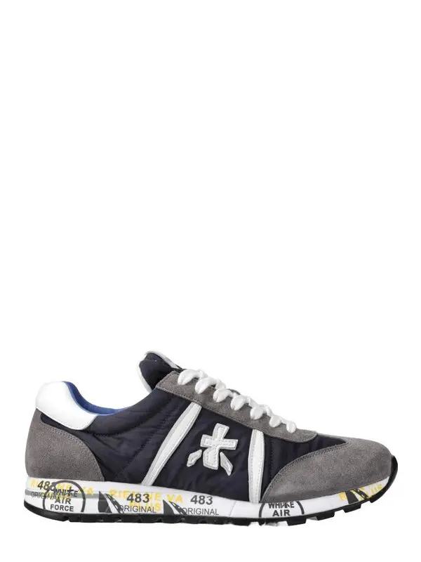 Premiata Logo Casual Lace-up Sneakers - Black