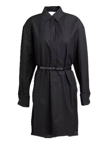 Max Mara Poplin Shirt Dress With Belt - Black