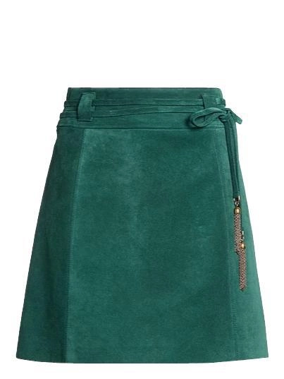 Chloé Suede Flared Skirt - Blue