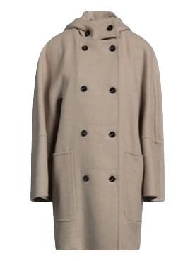 Max Mara Double-breasted Hooded Coat - Nude