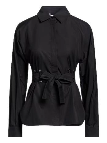 Max Mara Long-sleeve Shirt With Belt Detail - Black