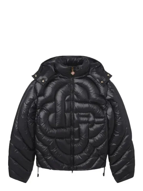 Casablanca Logo Quilted Down Jacket - Black