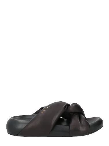 Marni Leather Knot Sandals - Black