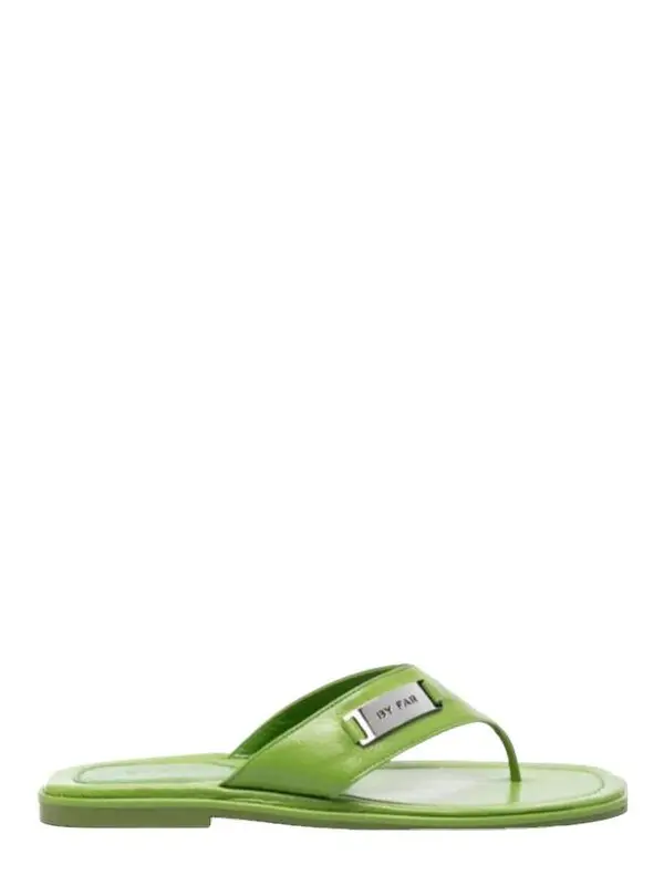 By Far Piel Thong Flip Flops - Green