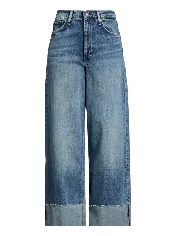 Rag & Bone Wide-leg Faded Denim Trousers - Blue