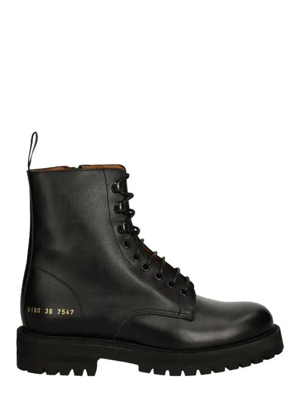 COMMON PROJECTS Leather Lace-up Boots - Black