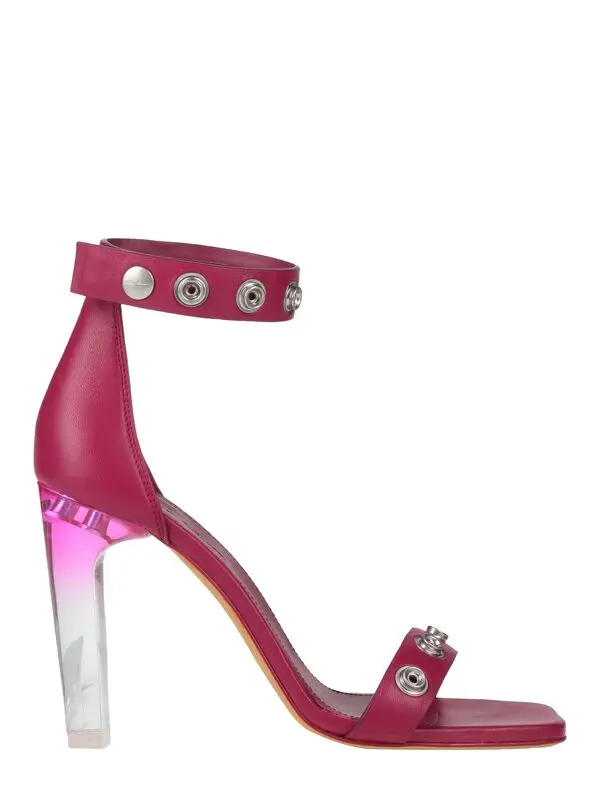 Rick Owens Square-toe Block-heel Sandals - Red