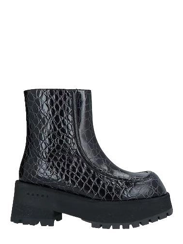 Marni Croc Print Platform Boots - Black