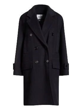 Max Mara Double-breasted Felt Coat - Black