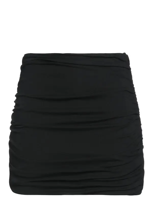 Tory Burch Ruched Mini Skirt - Black