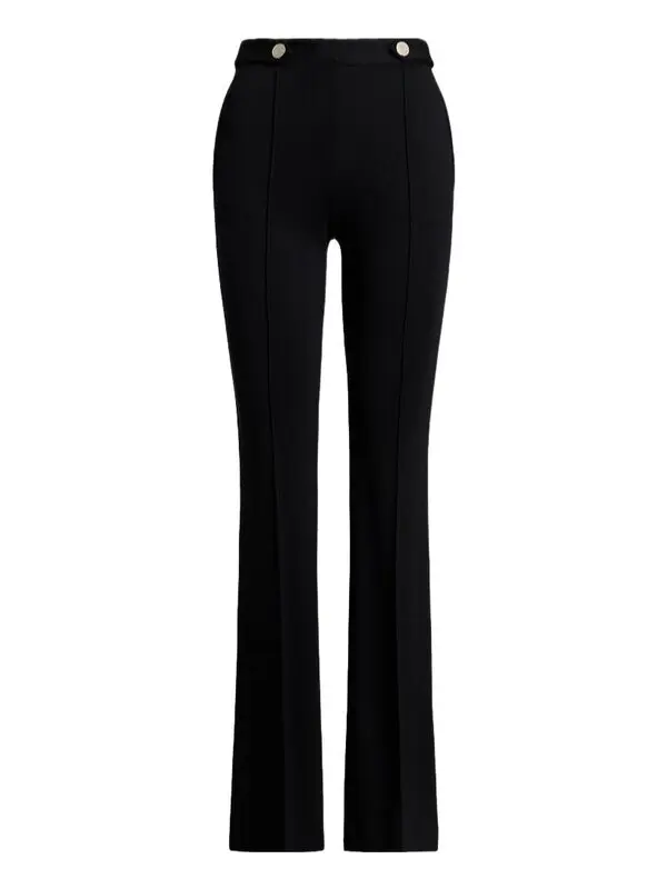 Ralph Lauren Button-detailed Bootcut Trousers - Black
